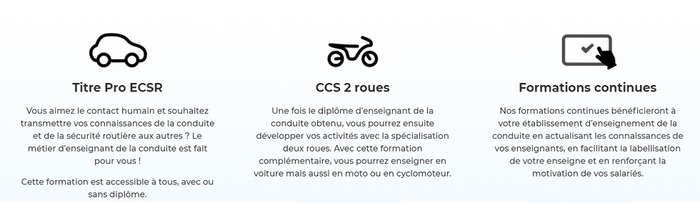 Formation TP ECSR : CCP1, CCP2 en ligne - moniteur auto-école